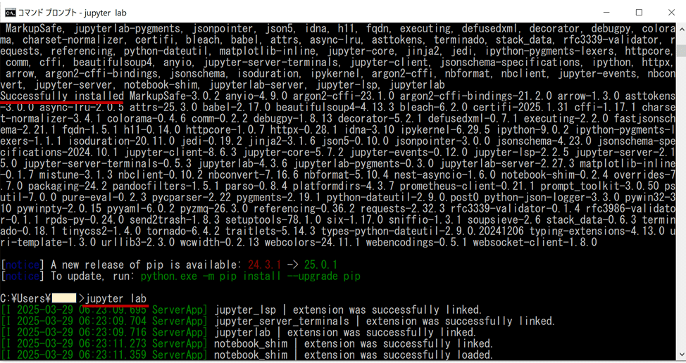 PythonとJupyter Labを導入しよう！